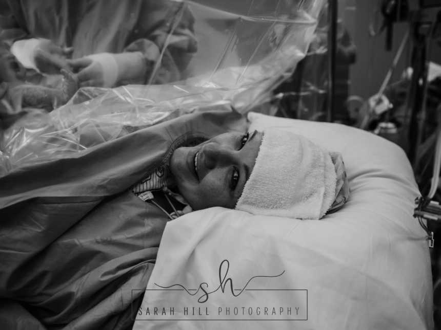 ‘SHE PULLED THE BABY OUT HERSELF!’ Midwife delivers her own ‘monumental ...